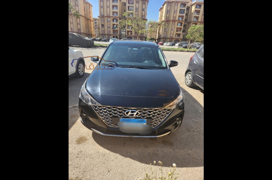 Accent HCI Hyundai 2022 Nasr city Black 6439777 - Car for sale : Hatla2ee