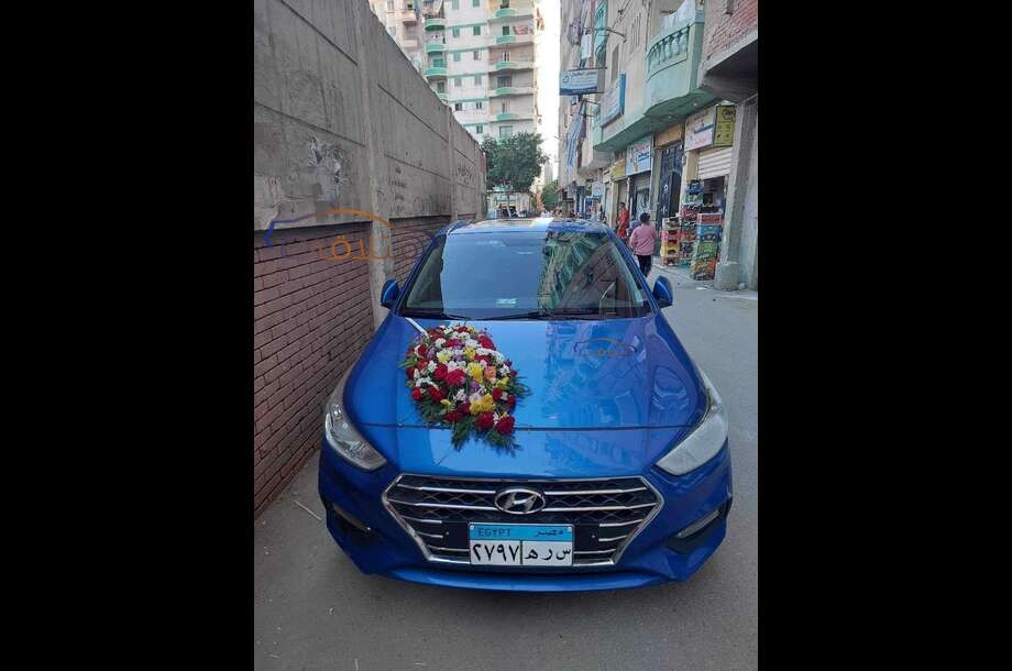 Accent HCI Hyundai 2019 Alexandria Blue 6545537 - Car for sale : Hatla2ee