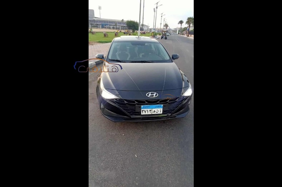 Elantra CN7 Hyundai 2021 Ismailia Black 6734305 - Car for sale : Hatla2ee