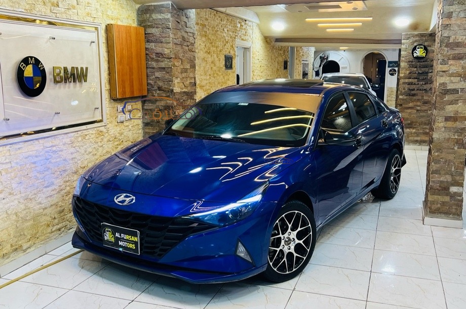 Elantra CN7 Hyundai 2022 Mohandessin Blue 6953555 - Car for sale : Hatla2ee