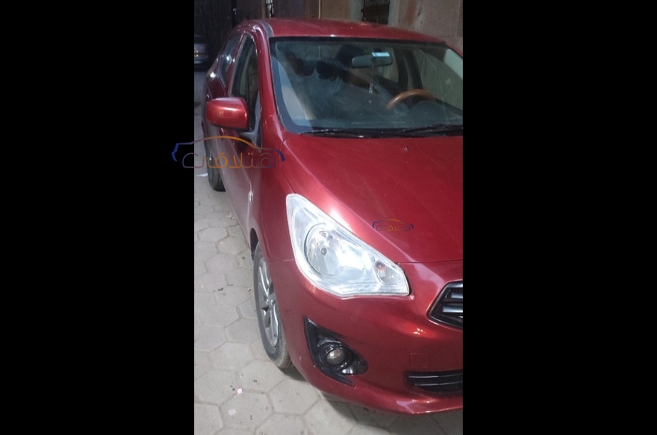 Attrage Mitsubishi 2014 Saft El Laban Red 6969664 - Car for sale : Hatla2ee