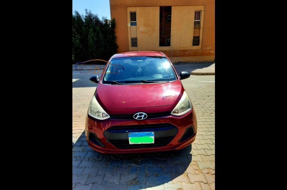 I10 Hyundai 2017 6 October Dark red 7061969 - Car for sale : Hatla2ee