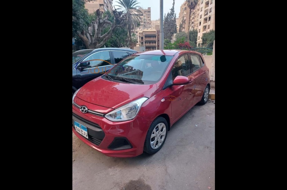 Grand i10 Hyundai 2017 Cairo Dark red 7073573 - Car for sale : Hatla2ee